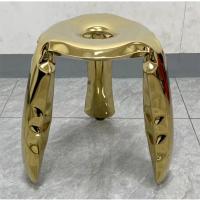 China Corrosion Proof Cleanroom Stool Stainless Steel Chemistry Lab Stools Rose Gold for sale