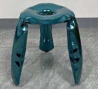 China Corrosion Proof Cleanroom Stool Stainless Steel Chemistry Lab Stools Rose Gold for sale