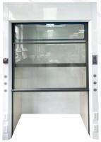 China Heavy Duty Walk In Fume Hood Chemical Resistant Ducted Fume Cupboard With Fan for sale
