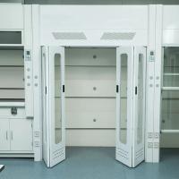 China Heavy Duty Walk In Fume Hood Chemical Resistant Ducted Fume Cupboard With Fan for sale