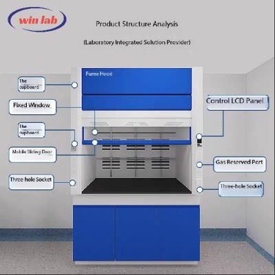 China Chemical Resistant Laboratory Fume Hood 1200mm Vented Fume Hood With Exhaust Fan for sale