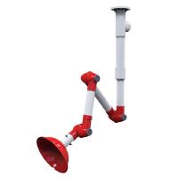 China PP Laboratory Accessories Ceiling Mounted Lab Fume Extractor Arm Flexible for sale