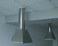 China Commercial Fume Exhaust Hood Stainless Steel Fume Extraction Hoods Customized for sale