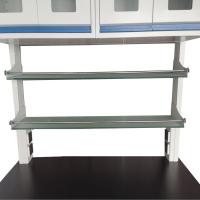 China Double Tier Lab Reagent Rack Aluminum Alloy / Glass Reagent Shelf for sale