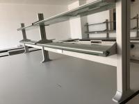 China Double Tier Lab Reagent Rack Aluminum Alloy / Glass Reagent Shelf for sale