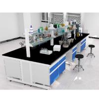 China Customized Laboratory Accessories Aluminum Glass Lab Reagent Rack Heavy Duty With Power Sockets Setup for sale