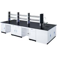 China Customized Laboratory Accessories Aluminum Glass Lab Reagent Rack Heavy Duty With Power Sockets Setup for sale