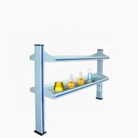 China Customized Laboratory Accessories Aluminum Glass Lab Reagent Rack Heavy Duty With Power Sockets Setup for sale