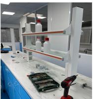 China Aluminum Alloy Laboratory Accessories Benchtop Laboratory Reagent Rack For Chemical Storage for sale