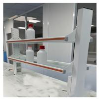 China Aluminum Alloy Laboratory Accessories Benchtop Laboratory Reagent Rack For Chemical Storage for sale