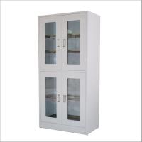 China All Steel Medicine Storage Cabinet Heavy Duty Chemical Storage Cupboard With Glass Door for sale