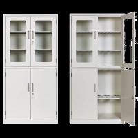 China All Steel Medicine Storage Cabinet Heavy Duty Chemical Storage Cupboard With Glass Door for sale