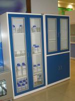 China All Steel Medicine Storage Cabinet Heavy Duty Chemical Storage Cupboard With Glass Door for sale