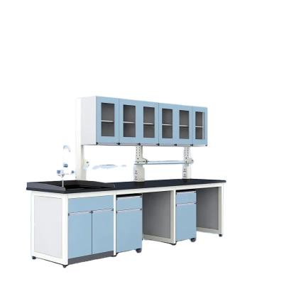China Customized Lab Work Bench Steel Wood Modular Lab Table For University School Hospital Living Room for sale