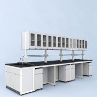 China Customized Lab Work Bench Steel Wood Modular Lab Table For University School Hospital Living Room for sale