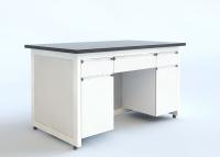 China Customized Lab Work Bench Steel Wood Modular Lab Table For University School Hospital Living Room for sale