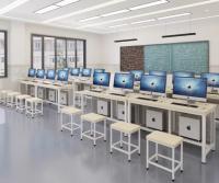 China Collaborative Classroom Lab Table Compact Classroom Computer Desk Sturdy For University for sale