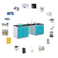 China H Frame Laboratory Island Bench Commercial Modular Lab Workbench With Steel Wood Cabinets Reagent Rack for sale