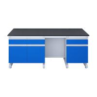China C Frame Lab Work Bench All Steel Lab Island Table Customized With Reagent Racks for sale
