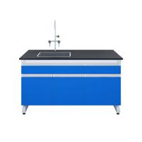 China C Frame Lab Work Bench All Steel Lab Island Table Customized With Reagent Racks for sale