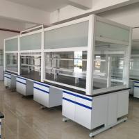China C Frame Lab Work Bench Steel Wood Lab Bench Furniture Modern With Storage Cabinet for sale