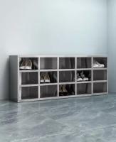 China Chemical Resistant Cleanroom Shoe Rack Heavy Duty Cleanroom Gowning Bench for sale