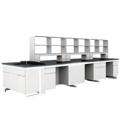 China Steel Wood Lab Work Bench Customized Phenolic Resin Workbench Science Furniture for sale