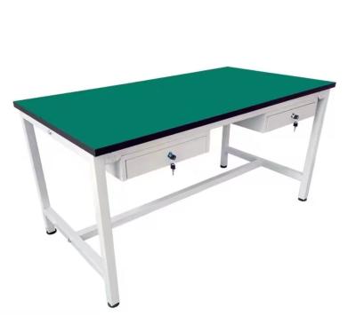 China 2 Tier Anti Static Workbench Heavy Duty Assembly Workbench Corrosion Proof With Drawers for sale
