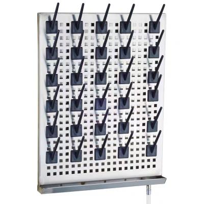 China Multi Functional Stainless Steel Peg Board Glassware Laboratory Drying Rack Wall Mount for sale
