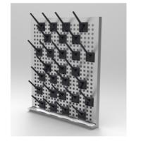 China Multi Functional Stainless Steel Peg Board Glassware Laboratory Drying Rack Wall Mount for sale