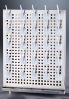 China Multi Functional Stainless Steel Peg Board Glassware Laboratory Drying Rack Wall Mount for sale