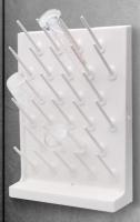 China 27 Pegs Lab Pegboard Drying Rack Wall Mounted Lab Glassware Drying Rack for sale