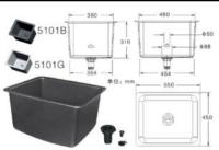 China Heavy Duty High Density PP Laboratory Sink Chemical Resistant PP Basin for sale