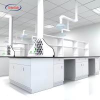 China Ergonomic Laboratory Benches Heavy Duty Modular Laboratory Furniture With Epoxy Coated Steel for sale