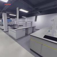 China Ergonomic Laboratory Benches Heavy Duty Modular Laboratory Furniture With Epoxy Coated Steel for sale