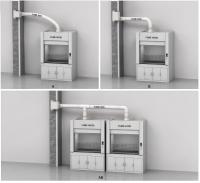 China Customized Lab Fume Hood Corrosion Resistant Steel Fume Hood Heavy Duty for sale