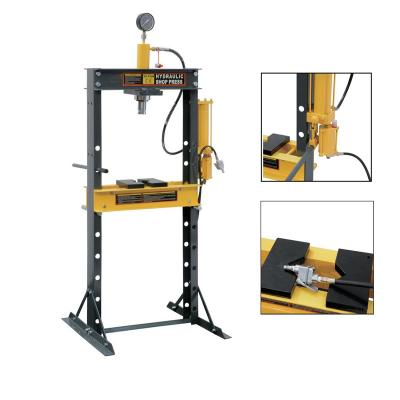 China 12-Tonne Hydraulic Floor Press Auto Heavy Part Repair + Accurate Oil Gauge for sale