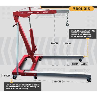 China 2Ton Car Battery Crane (YD01-015): EV/Auto Repair, 18.5cm Low Height + 4 Gears for sale