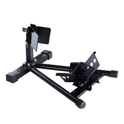 China Black Moto Wheel Chock: 9-Pos Adjust, Anti-Slip for Storage/Repair/Racing for sale