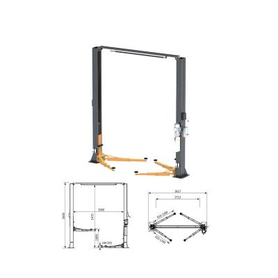 China 4200kg Two-Post Lift: 1880mm Height, Single-Lock+Emergency Stop for Car/SUV/Truck Repair for sale