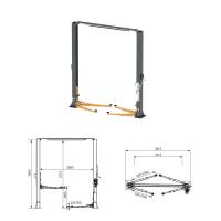 China 4500kg Two-Post Lift: 1855mm Height, Rubber Guards+Single-Lock for Heavy SUV/Truck Repair for sale