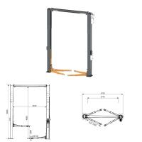 China 6800kg Two-Post Lift: 1960mm Height, 2-Stage Column+24V for Heavy Truck/Loader Repair for sale