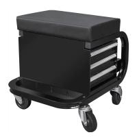 China Rolling Mechanic Seat: 300LBS Load, 3 Drawers, Tray+Bottle Holder for Vehicle/Equipment Repair for sale