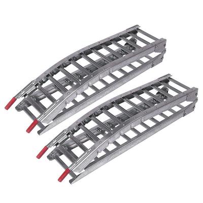 China YD25-001 Arched Steel Ramps: 1400LBS/Pair, 213cm, Bi-Fold for Lawnmowers/ATVs for sale