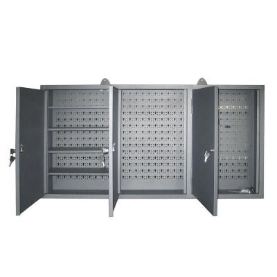China Steel Wall-Mounted Cabinet: 3-Lock, 4-Shelf, 24-Hook for Garage/Shop/Workshop for sale