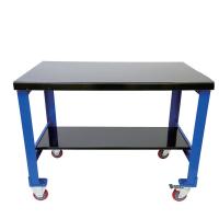China Heavy-Duty Workbench: 300kg Load, 2 Shelves, Lockable Casters for Workshop/Shop/Warehouse for sale