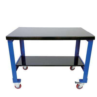 China Heavy-Duty Workbench: 300kg Load, 2 Shelves, Lockable Casters for Workshop/Shop/Warehouse for sale