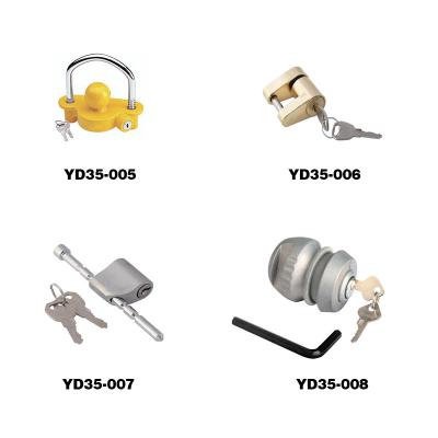 China YD35-005~008 Coupler Lock: Multi-Dia, Multi-Finish, 2 Keys for Camping/Construction/Dry Areas for sale