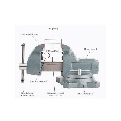China Multi-Type Square Steel Bench Vise – For Auto Repair/Metalworking, ADI Material & Strong Clamping Force for sale