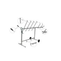China Rotating Paint Panel Stand YD81-016A: Adjustable Bars, 8in Wheels, for Car Panels/Prep/Spray for sale